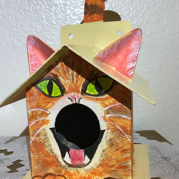 Cat Birdhouse - Etsy