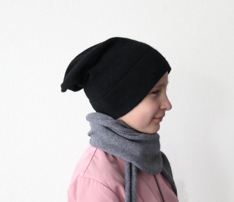 Kids Cashmere Wool Triangle Scarf Knitted Child's Snood - Etsy