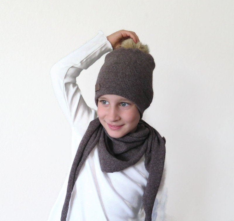 Kids Cashmere Wool Triangle Scarf Knitted Child's Snood - Etsy