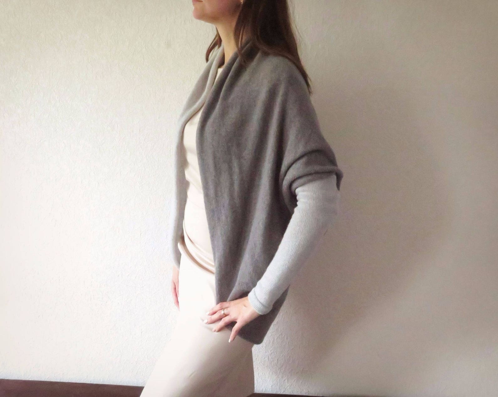 Cashmere Cardigan Sweater Cashmere Wrap Sweater Cashmere | Etsy