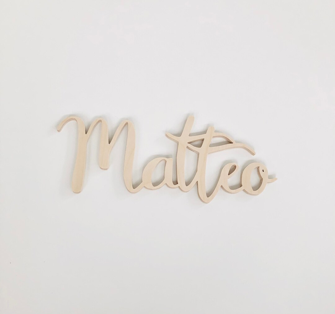 MATTEO Name Sign Wooden Name Sign Nursery Decor Baby Gift Kids Gift - Etsy