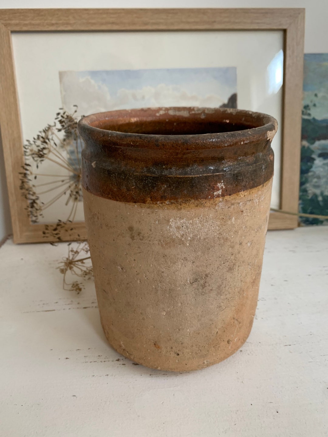 Antique French Confit Pot, Provencal Stone Ware, French Terracotta ...