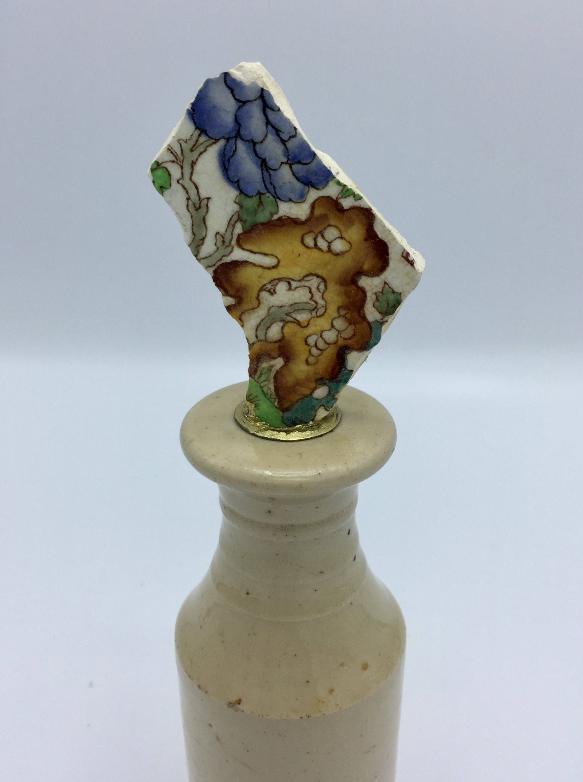 Ceramic Art Work, Mended, Broken Pottery, Sea Pottery, Victorian Bottle ...