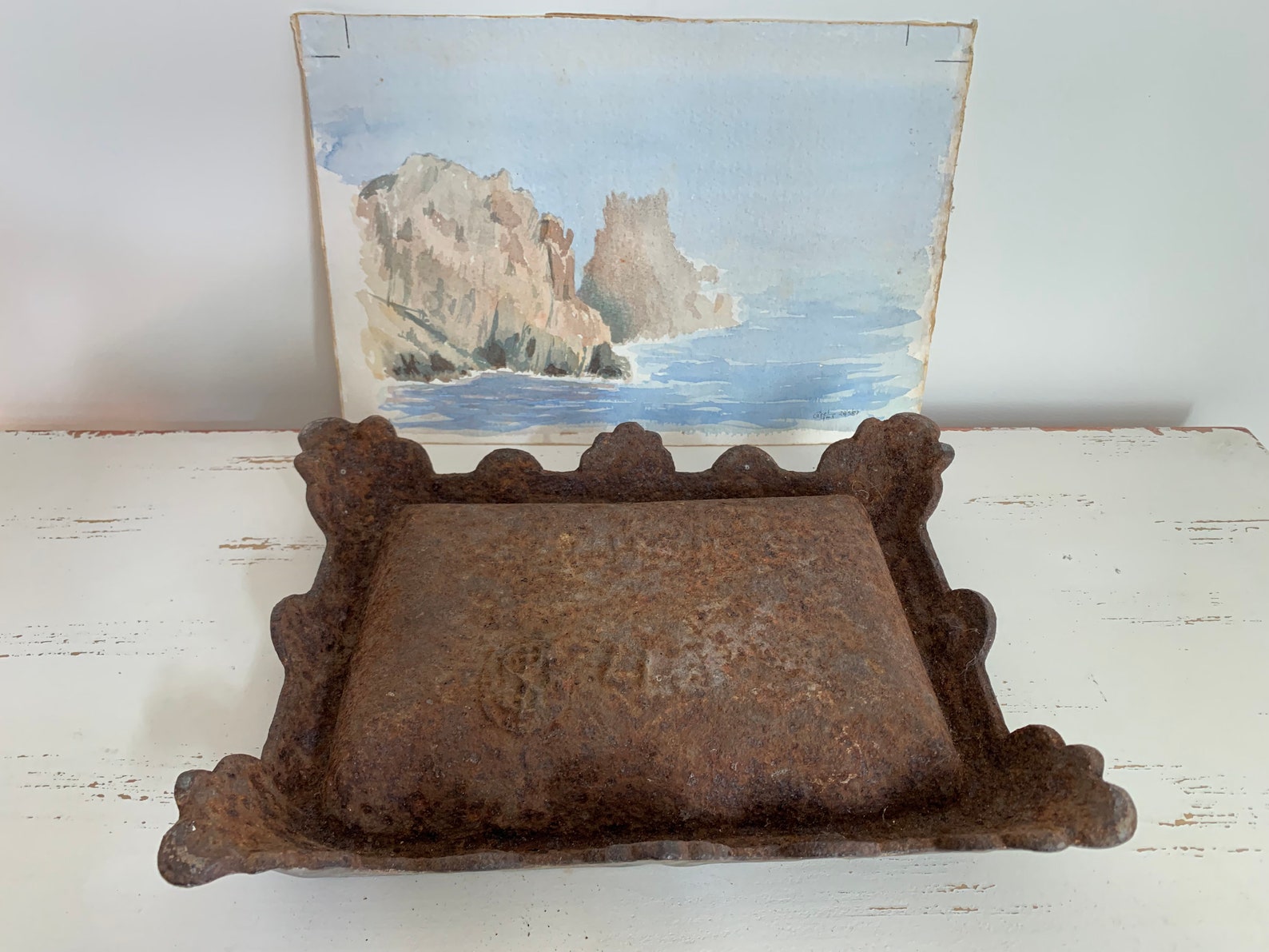 Large French Antique Spittoon Cast Iron Spittoon Enamel - Etsy