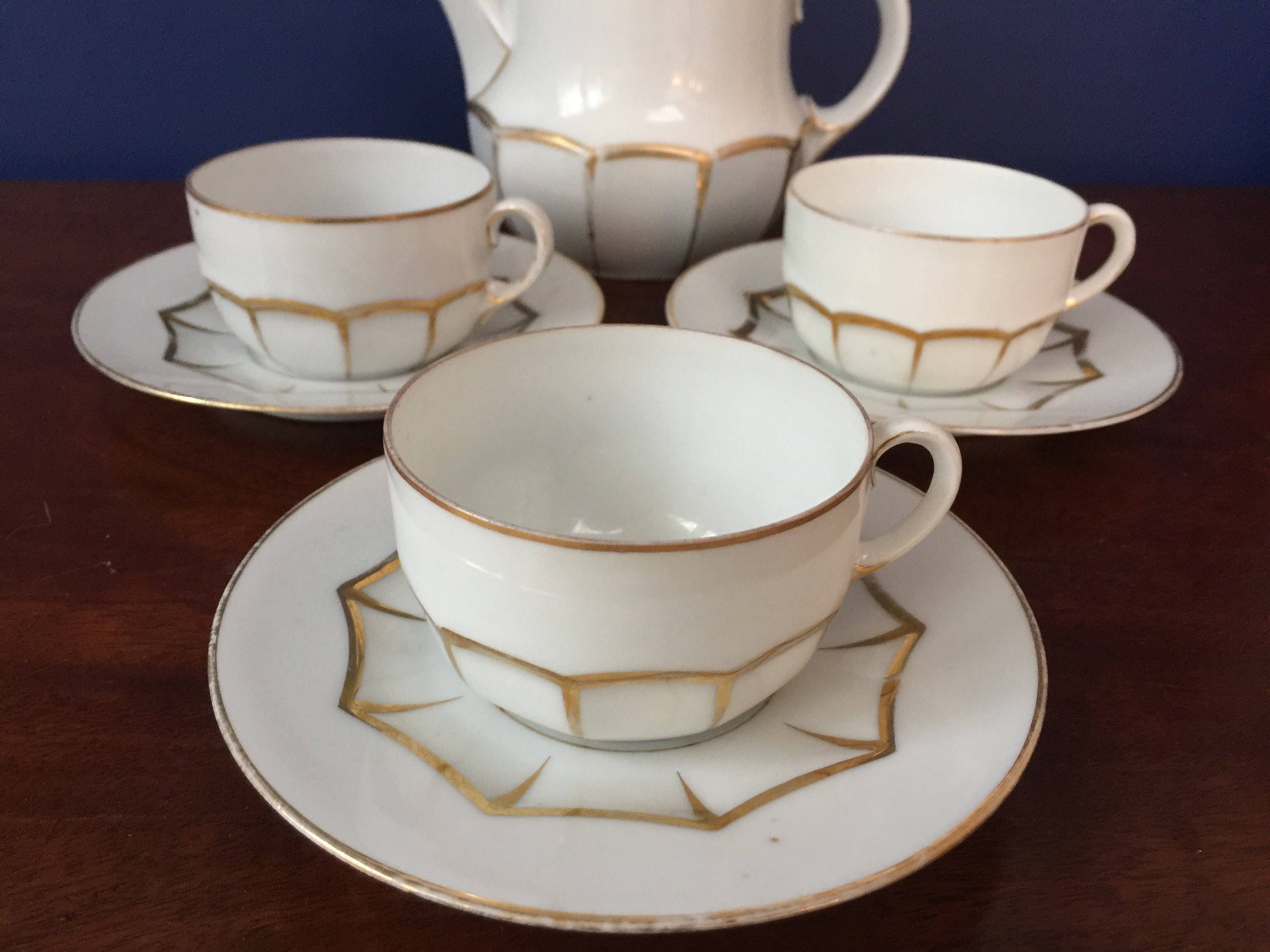 Drinkware 3 Art Deco coffee cups Drink & Barware etna.com.pe