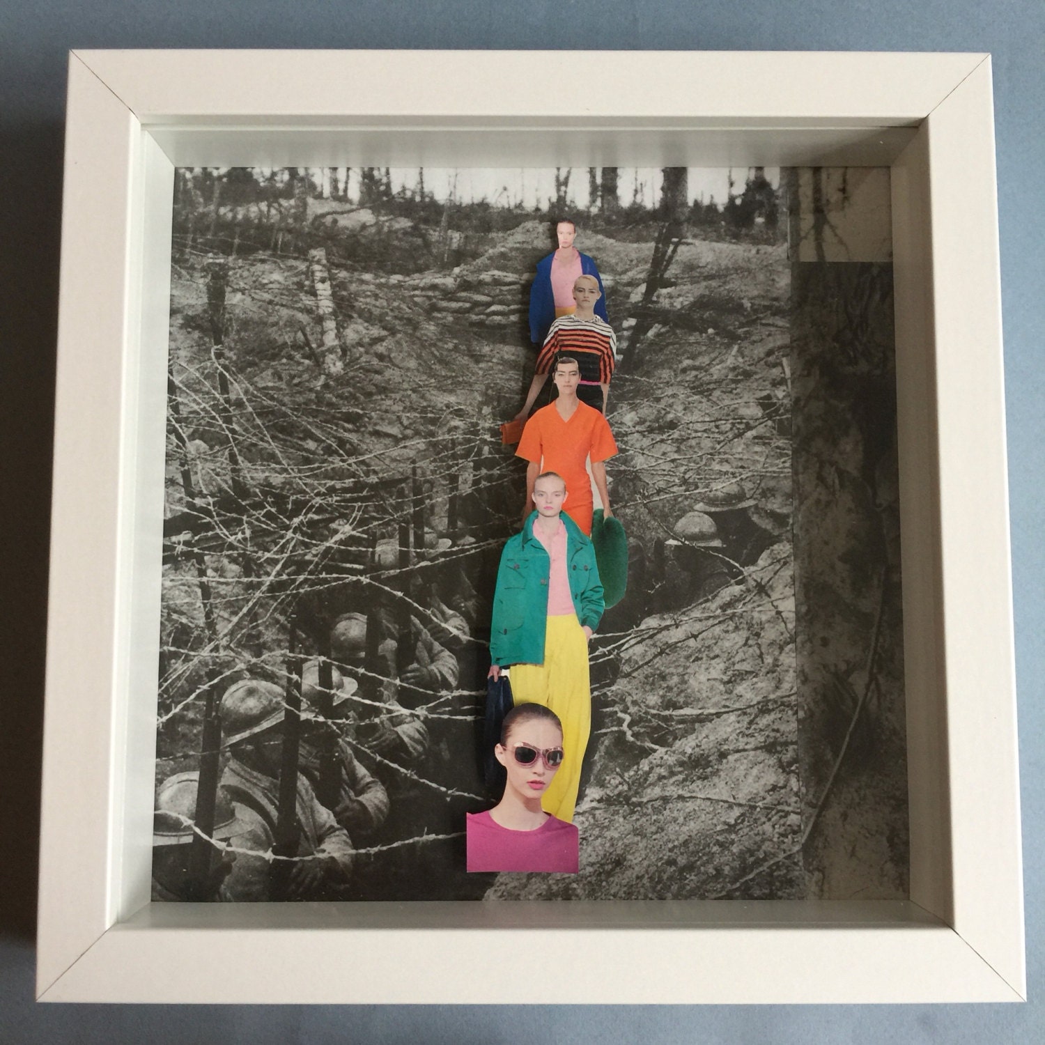 Handmade Paper Collage Artwork 3D Collage Framed Artwork - Etsy