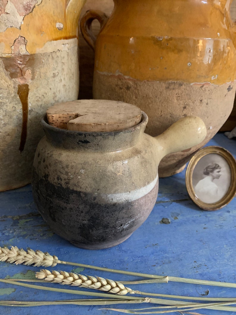 Small 1800s French Cooking Pot Soft Yellow Glaze Provencal - Etsy