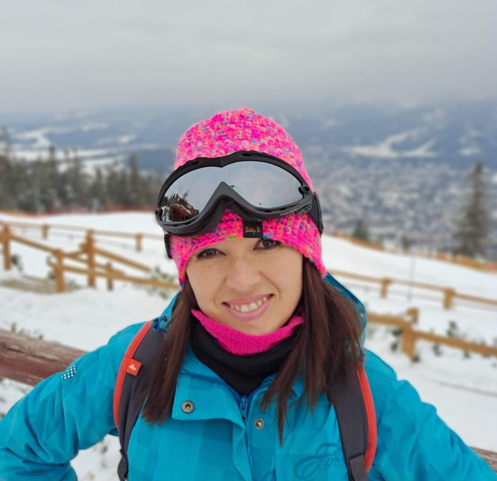 Women Hat in Neon Pink, Colorful Crochet Beanie, Ski or Snowboard Hat ...