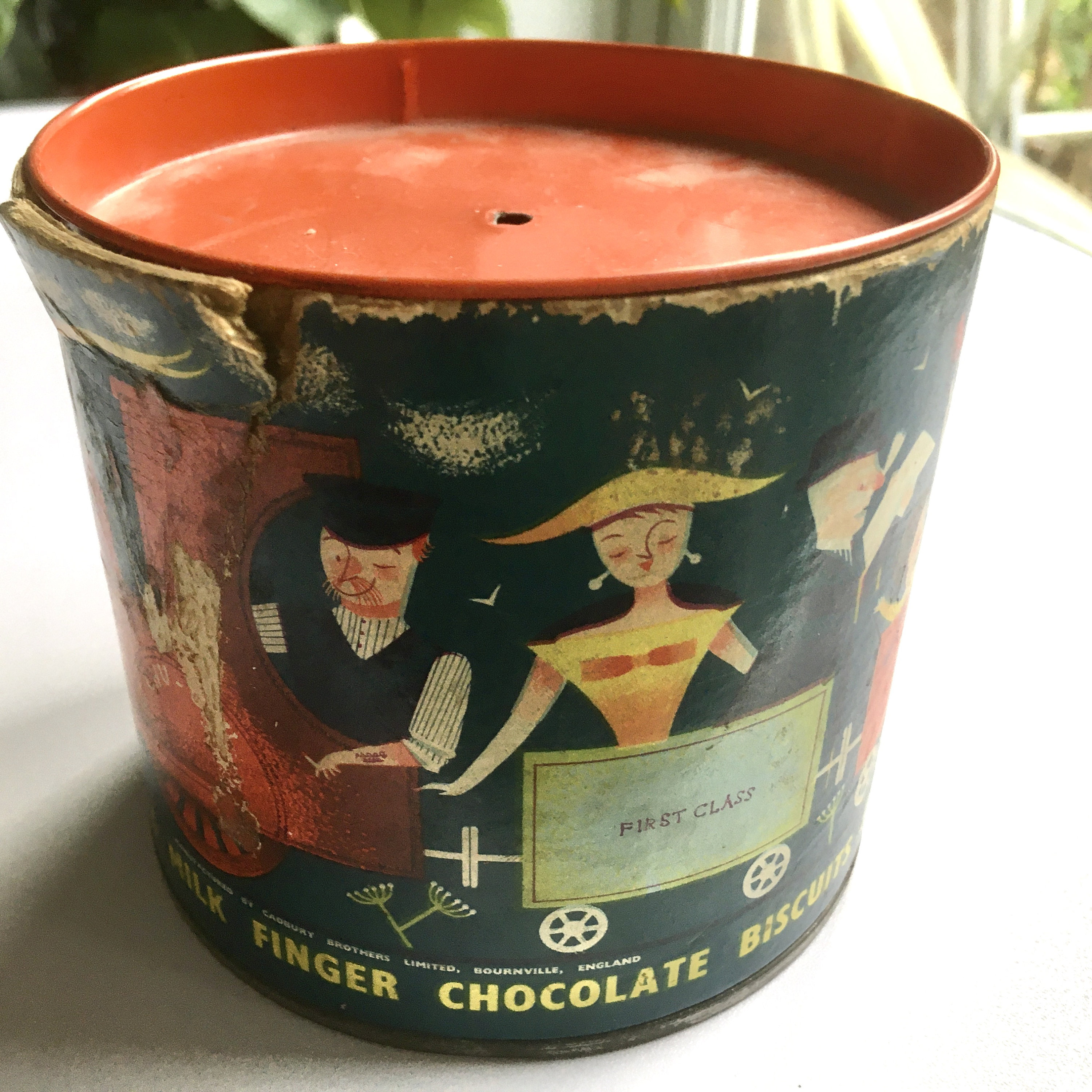 Rare 1957 Cadbury's Milk Finger Chocolate Biscuit Tin 1ib - Etsy