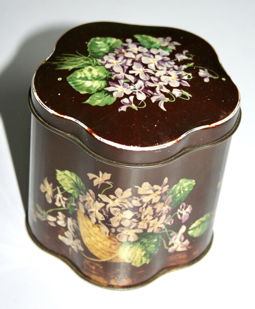 1950'S Vintage HUNTLEY & PALMERS Tin Violets in Baskets - Etsy