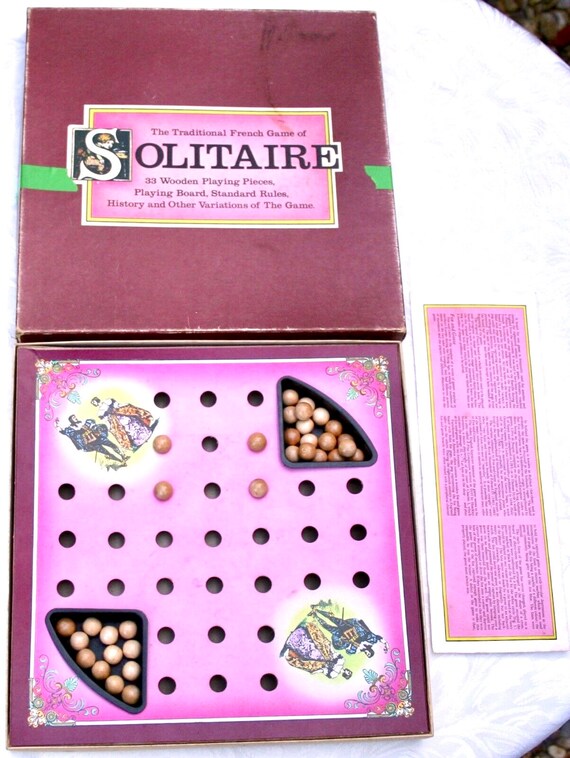 Rare and Exclusive the TRADITIONAL FRENCH Game of SOLITAIRE | Etsy