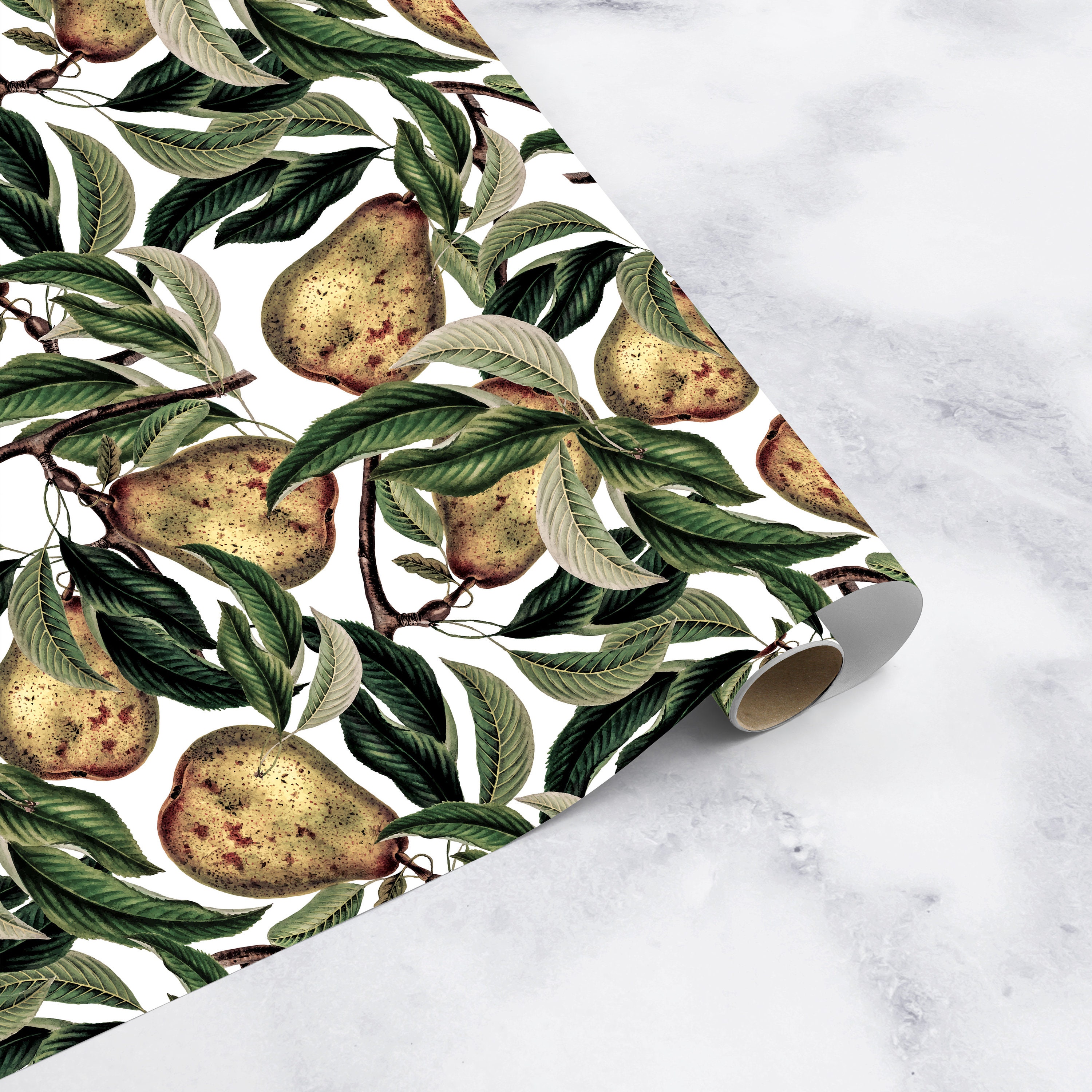 Vintage Pear Printed High Quality Wrapping Paper - Etsy UK