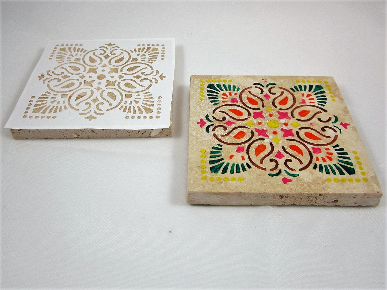 Diy Craft Kit Diy Coasters Make Your Own Tile Coaster Set 4 Choose Your ...