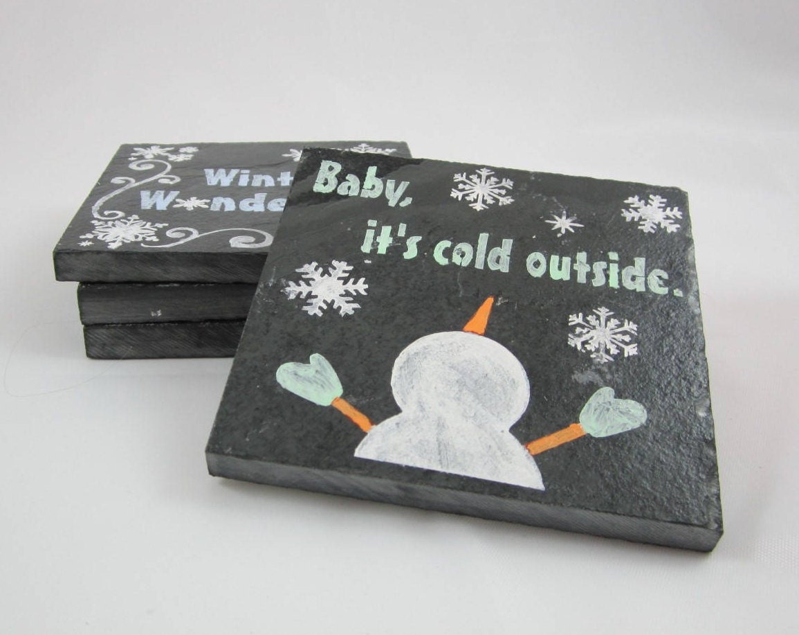 Diy Craft Kit Diy Coasters Make Your Own Slate Tile Coaster Set 4 ...