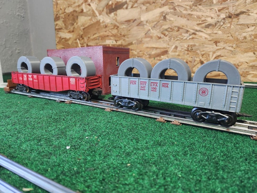 3 Steel Coils and Pallets 3d Printed Will Fit Marx's, Lionel, & Menards ...