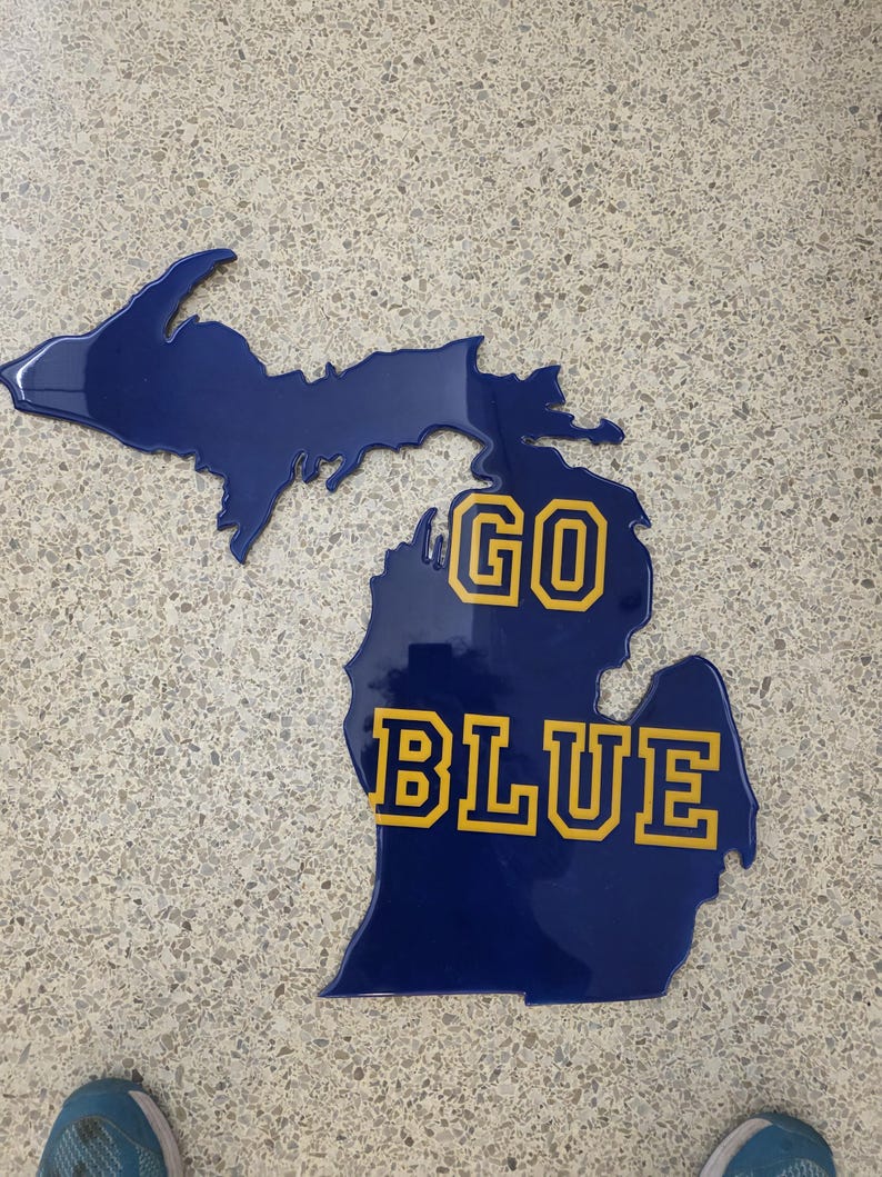 Michigan Sunset Epoxy Wall Art – Handmade Resin Decor With Petoskey ...