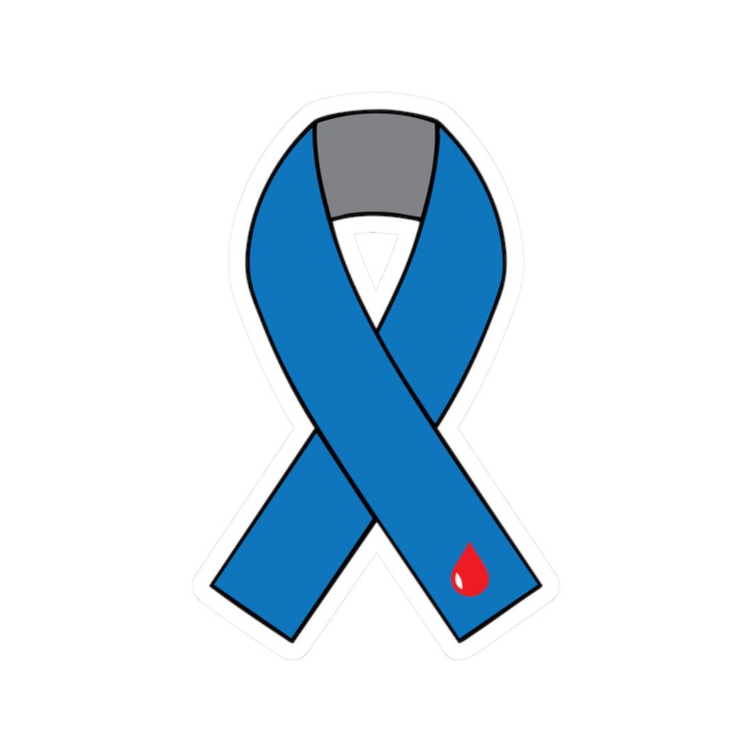 Diabetes Awareness Sticker Blue Ribbon, Supporting a Type 1 Warrior ...