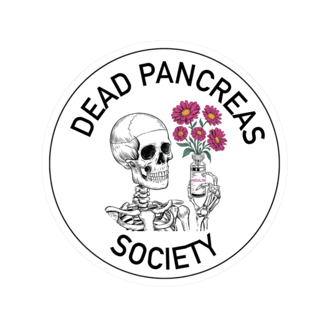 Dead Pancreas Society Sticker | Cute Skeleton Sticker for Diabetes ...