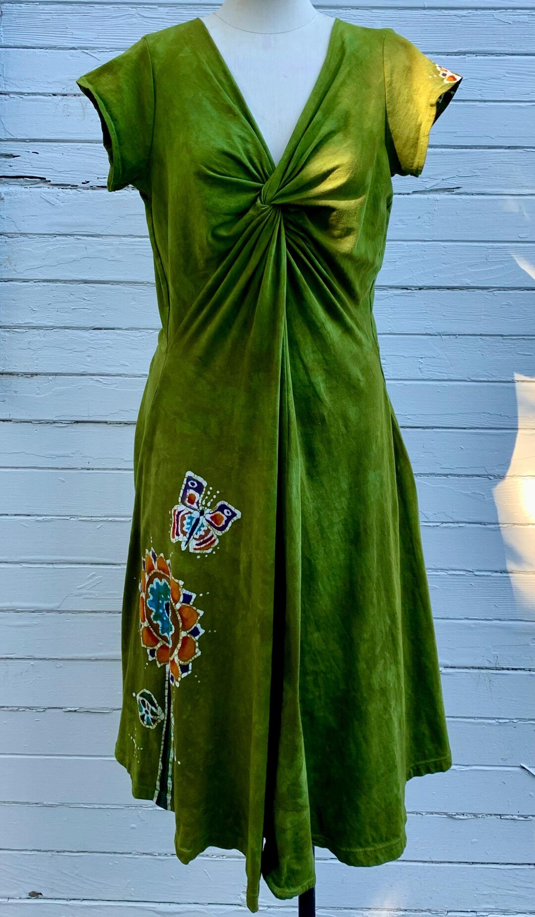 Sunflower Butterfly Batik Cotton Twist Sundress - Etsy