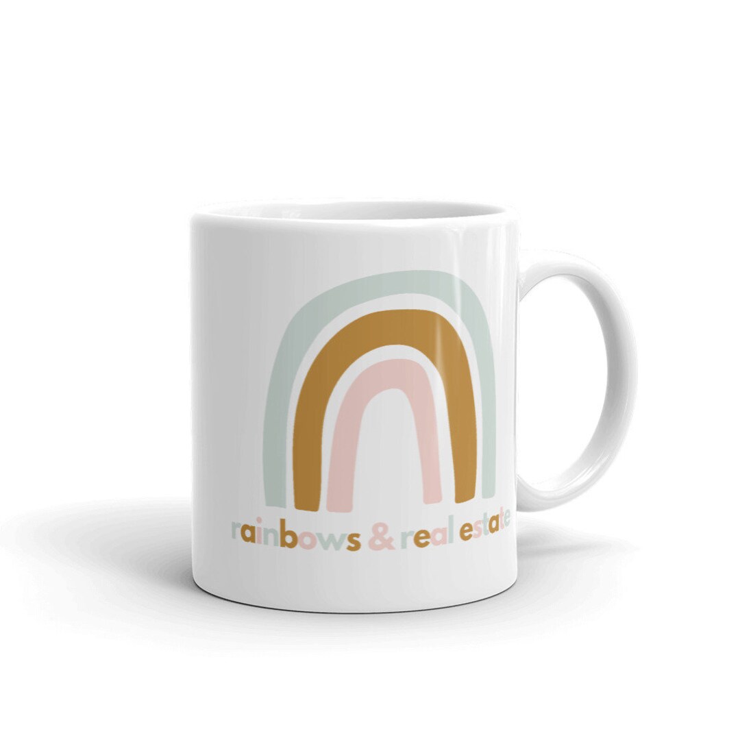 Rainbow Realtor Cup ∙ Realtor Gift ∙ Real Estate Mug ∙ Real Estate ...