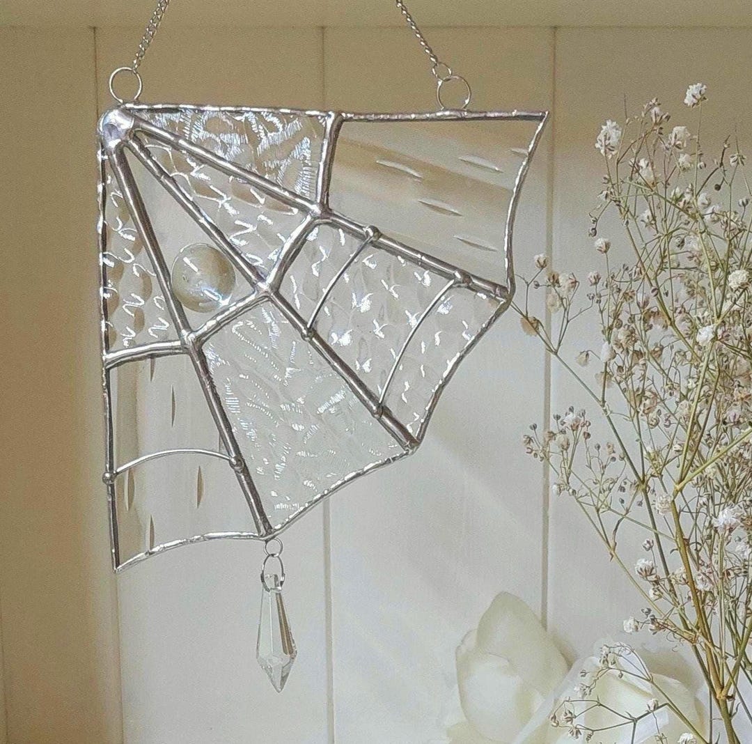 Cobweb. Stained Glass Cobweb. Spiders Web. Suncatcher. Window ...