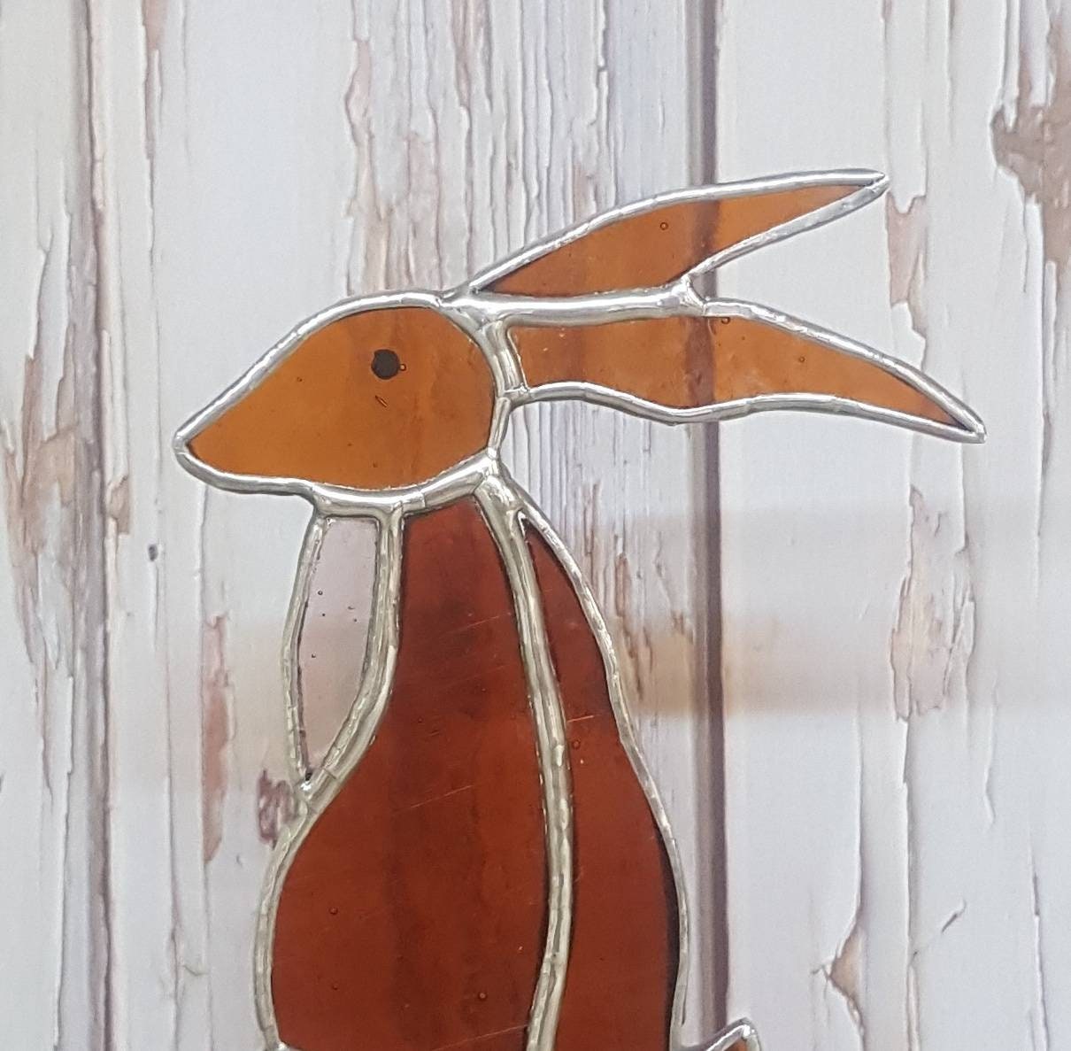 Stained Glass Hare. Glass Hare. Freestanding Hare. Hare - Etsy