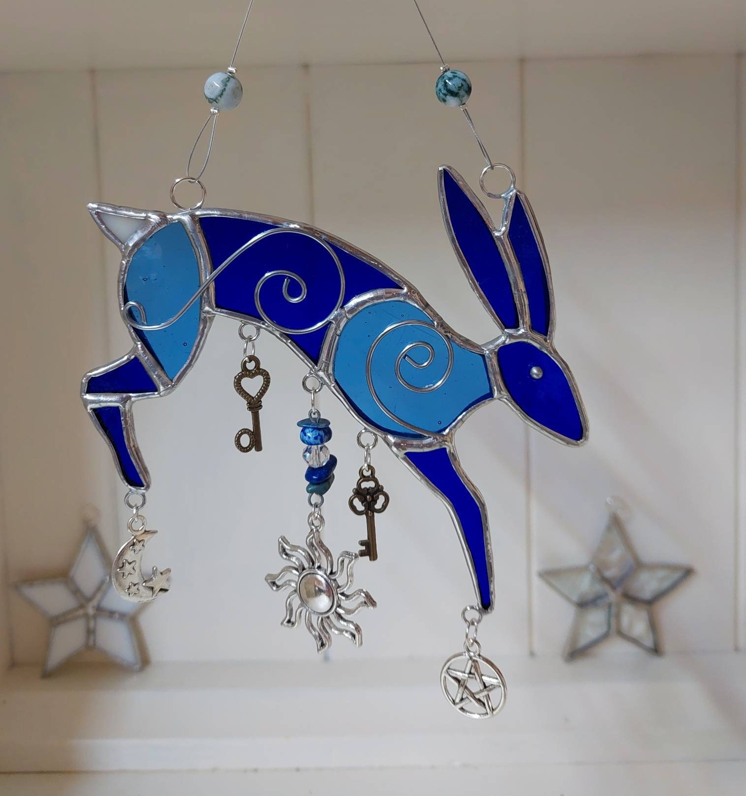 Stained Glass Hare. Mystical Hare. Suncatcher. Wall Hanging. - Etsy