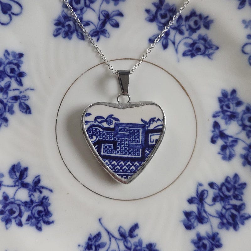 Broken China Heart - Etsy