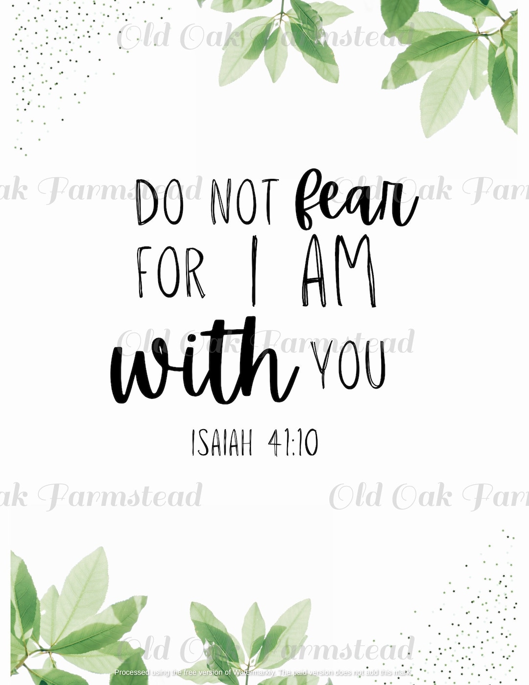 Bible Scripture Digital Art Isaiah 41:10 Do Not Fear for I Am With You ...