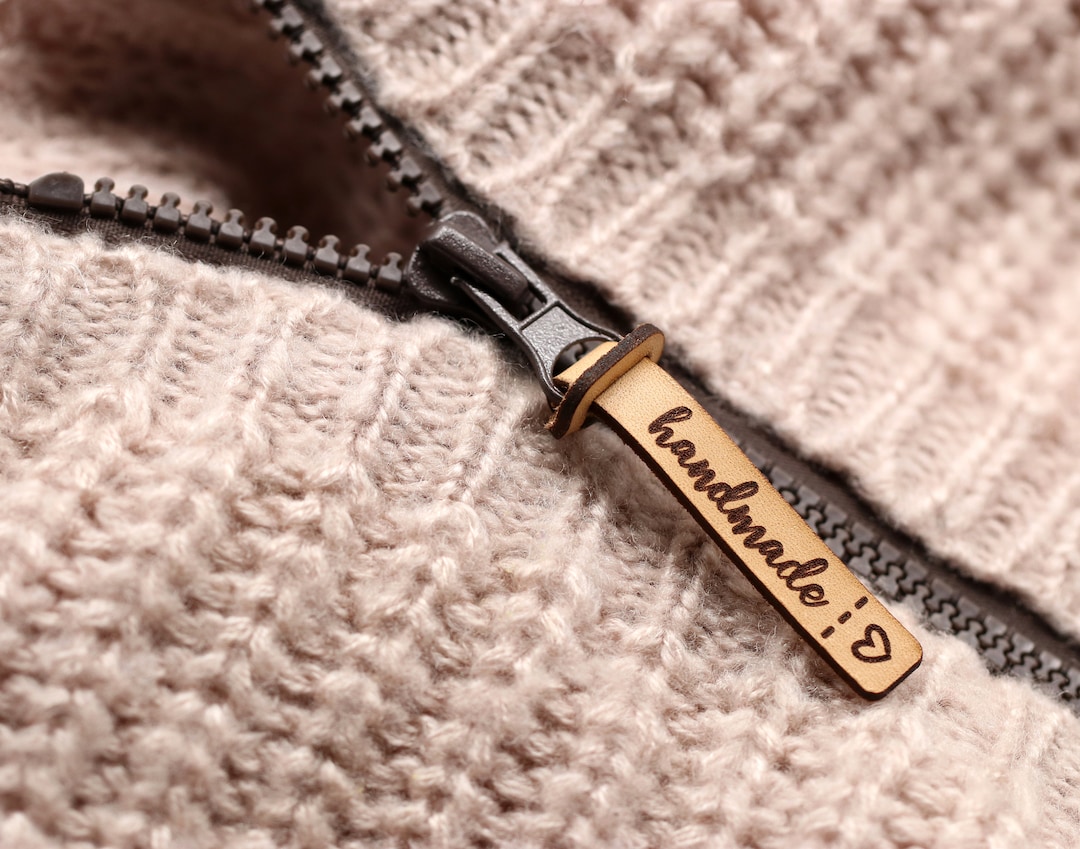 Leather Zip Puller - 15 Pcs - "handmade" Customizable (LZIP02) Genuine ...