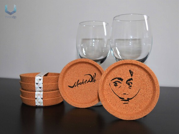Salvador Dalí Coasters Set of 4 Exclusive Cork Coasters | Etsy