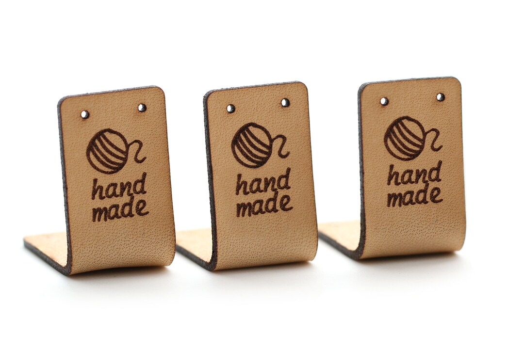 Folding Leather Label Pack - Hand Made - F - Customizable Genuine ...