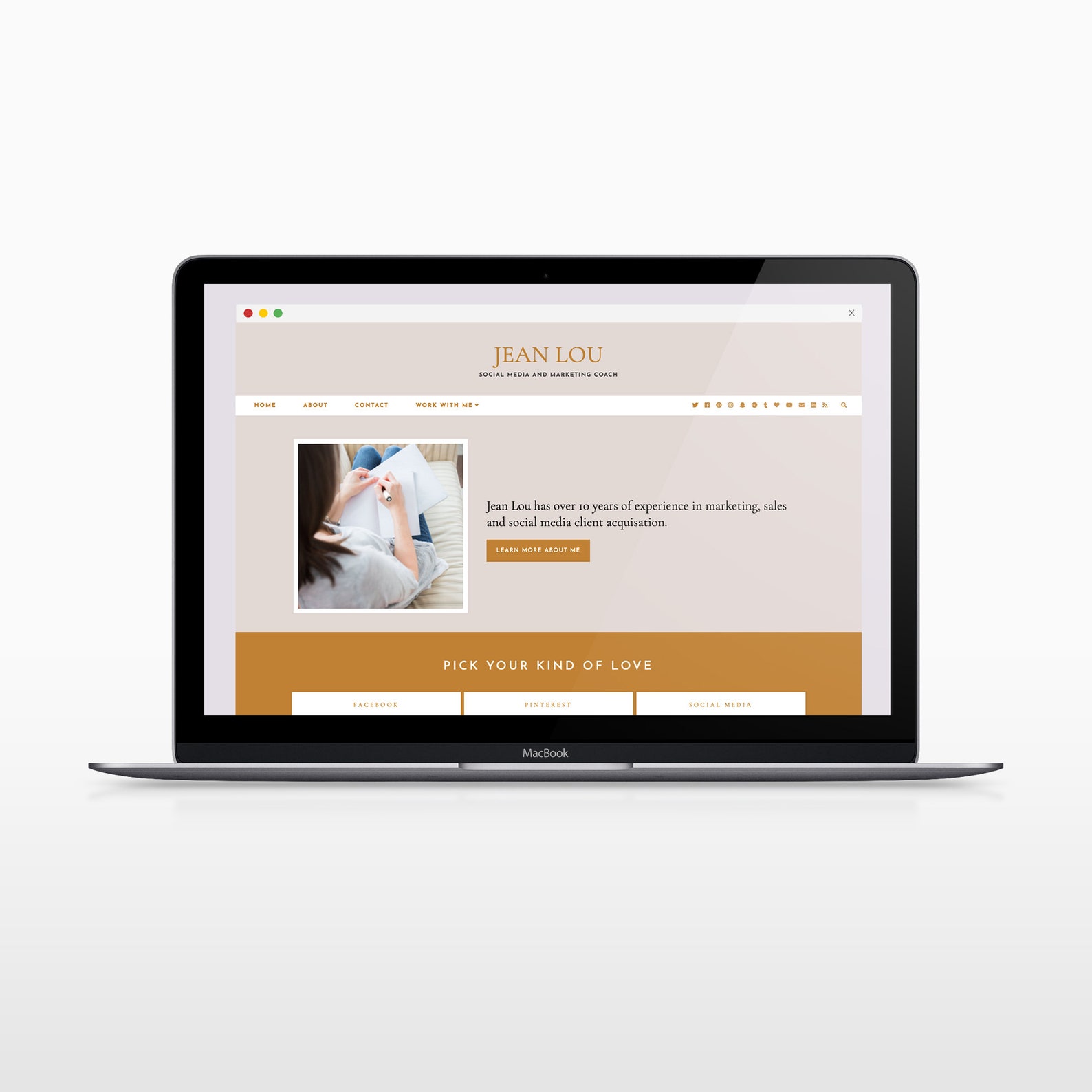 Premade Blogger Template (theme) - Jean Lou - Etsy