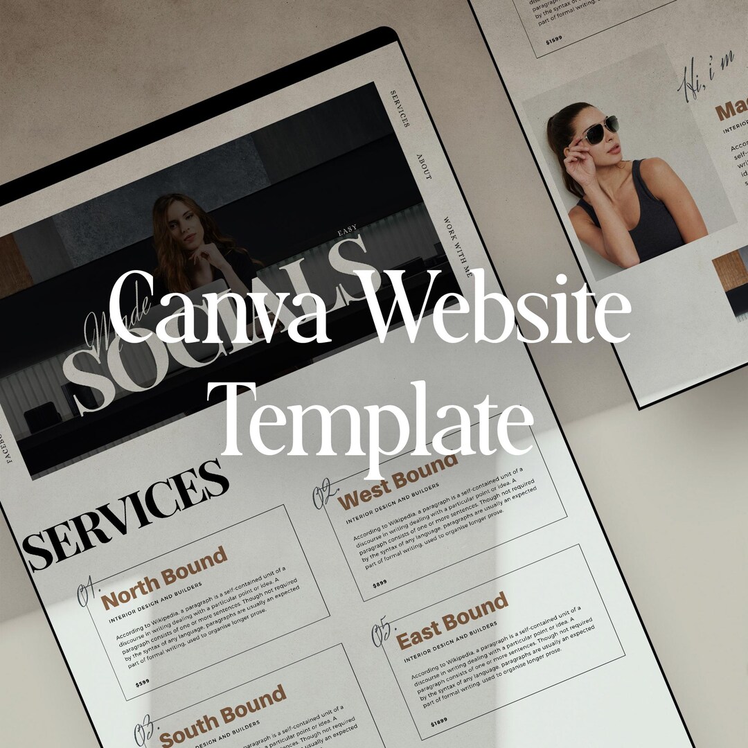 Customizable Canva Website Template for Social Media Managers Virtual ...