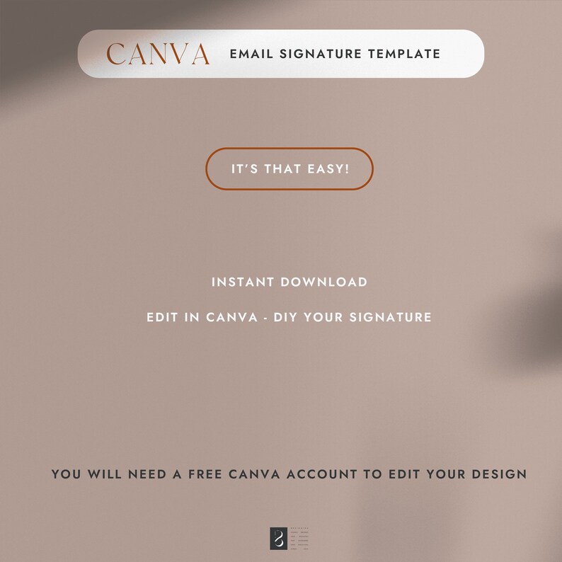Email Signature Canva Template, Gmail Email Signature, Modern Email ...