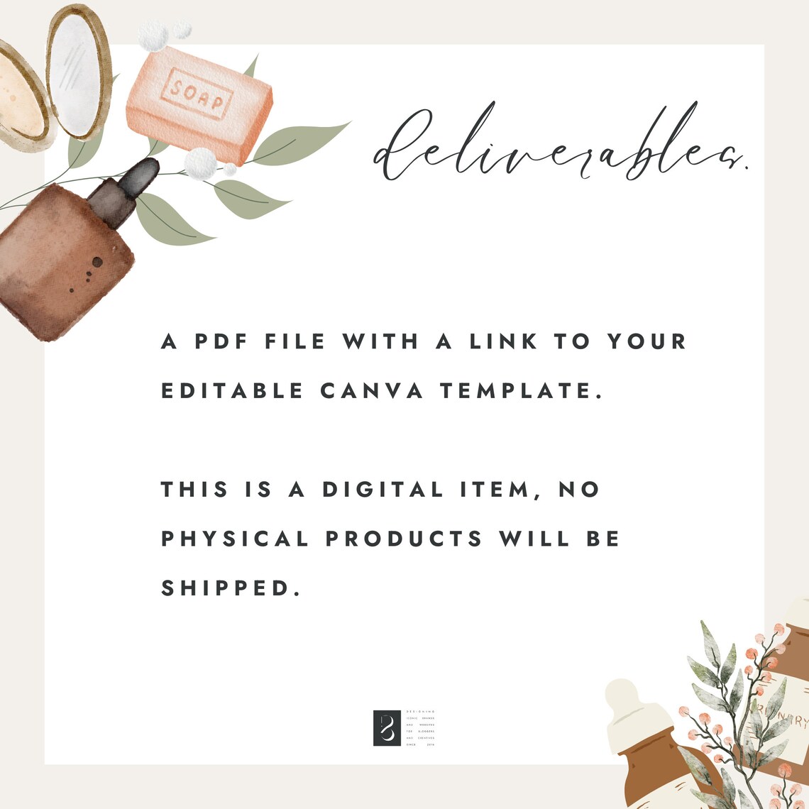 Editable Logo Template, Canva Template, Skincare Business Logo, Boho ...