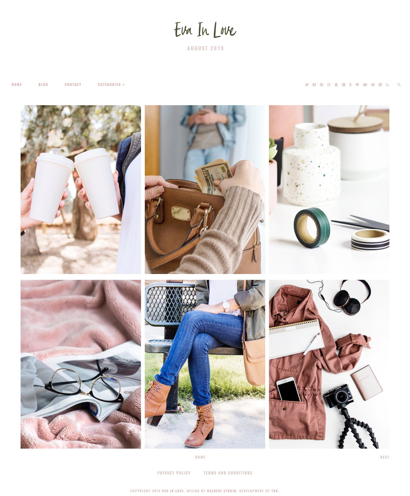Premade Blogger Theme - Eva in Love - Etsy
