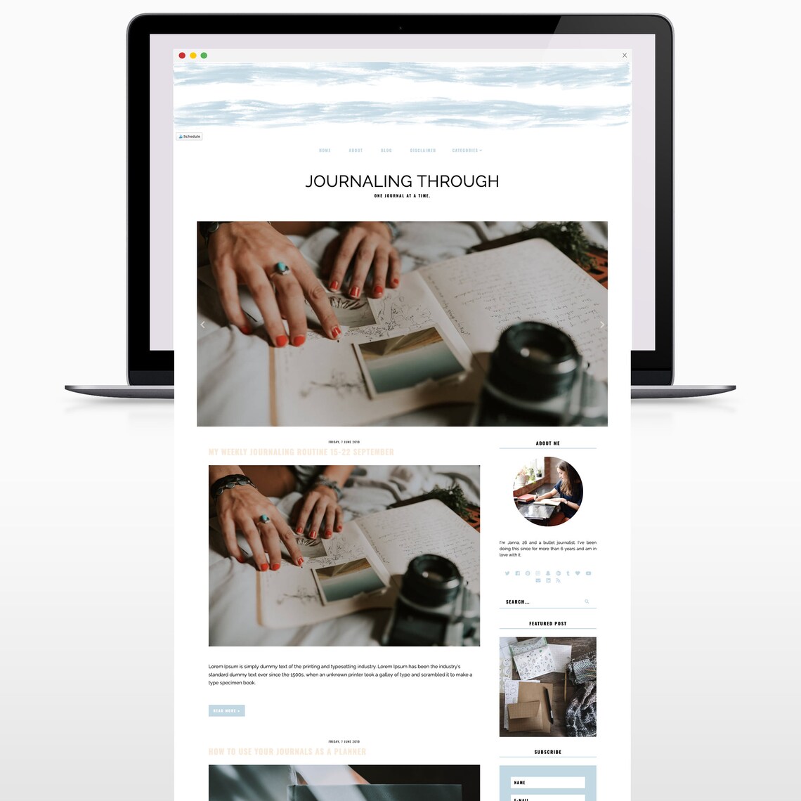 Premade Blogger Template Journaling Through - Etsy
