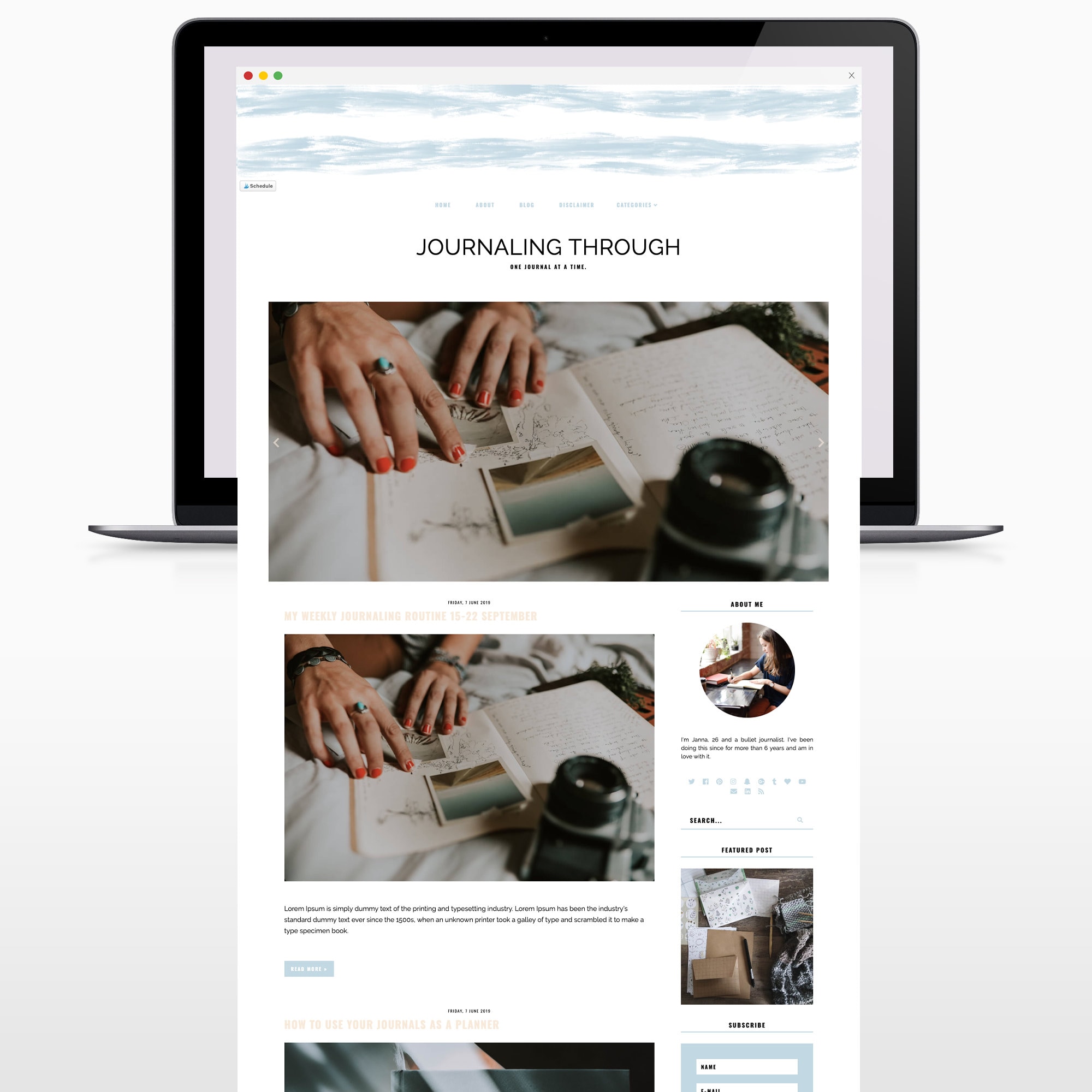 Premade Blogger Template Journaling Through - Etsy