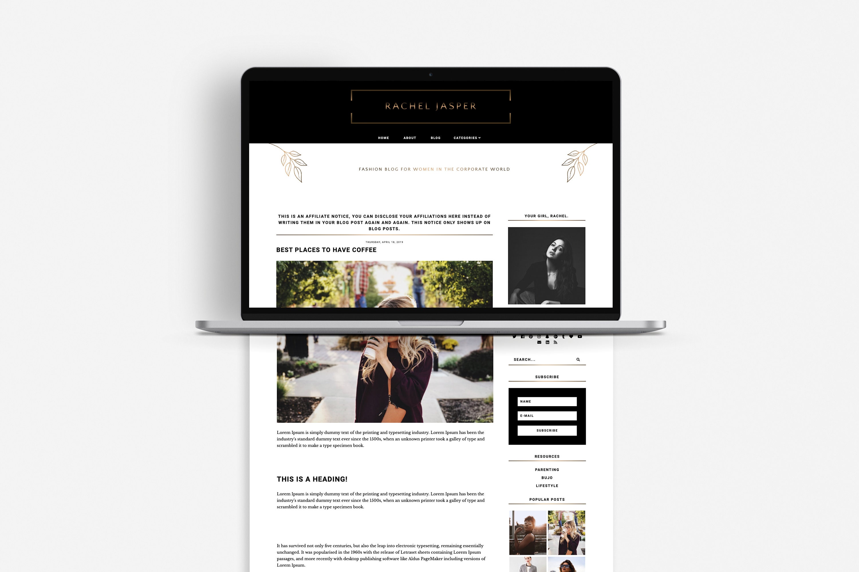 Responsive Blogger Theme Template - Fashion and Stylish - Etsy