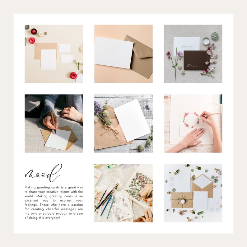 Greeting Cards Logo Handmade Cute Drawing Editable Logo Illustration ...