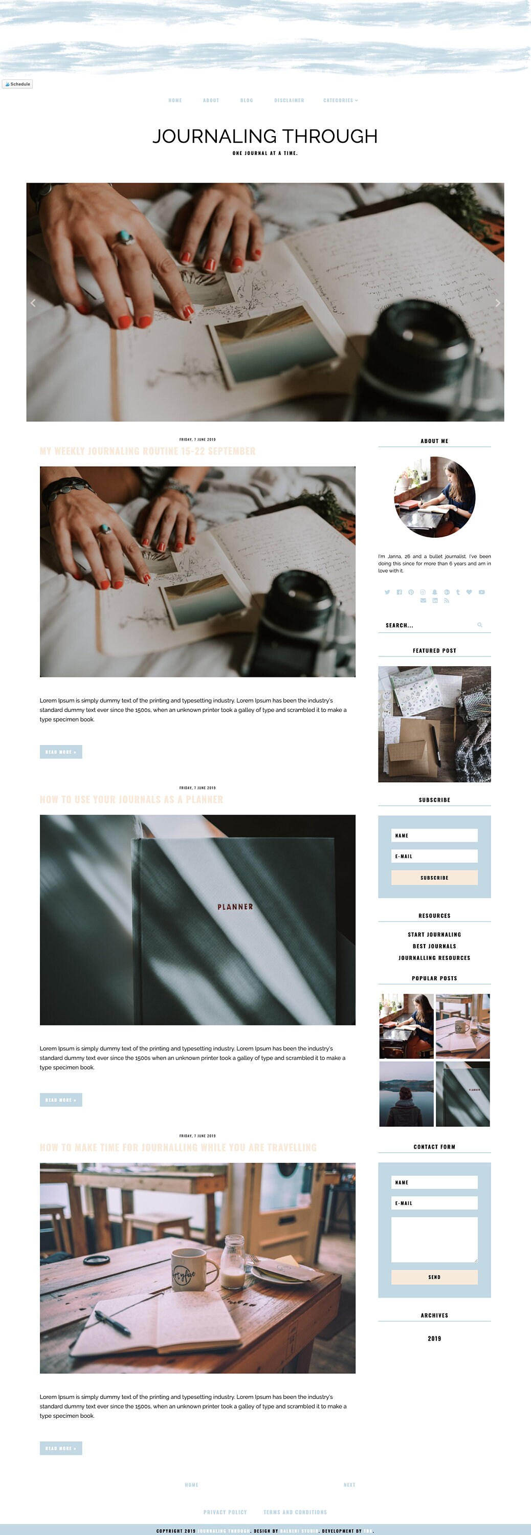 Premade Blogger Template Journaling Through - Etsy