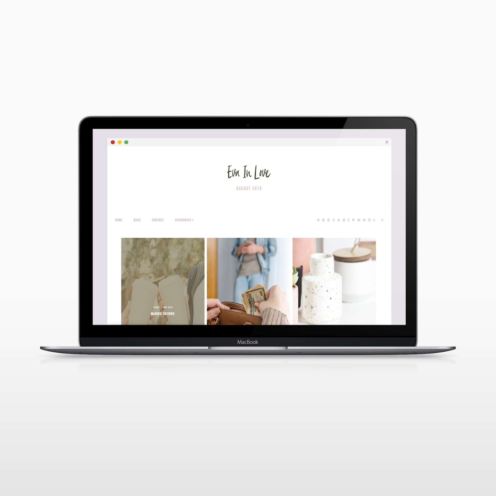 Premade Blogger Theme - Eva in Love - Etsy