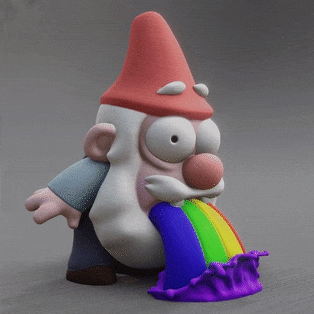 MOLD -large or Medium Rainbow Throwing up Gnome plastic Bath Bomb Mold ...