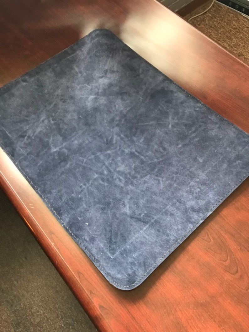 Full Grain Leather Desk Pad. Lined Small 24" X 18" - Etsy