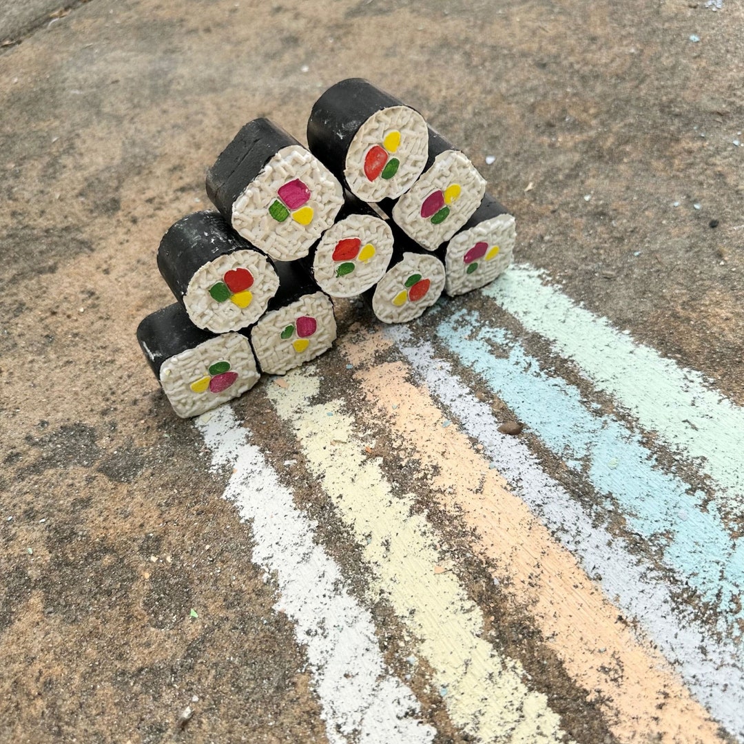 TWEE Sushi Handmade Sidewalk Chalk, Cute Food Gift, Stocking Stuffer ...
