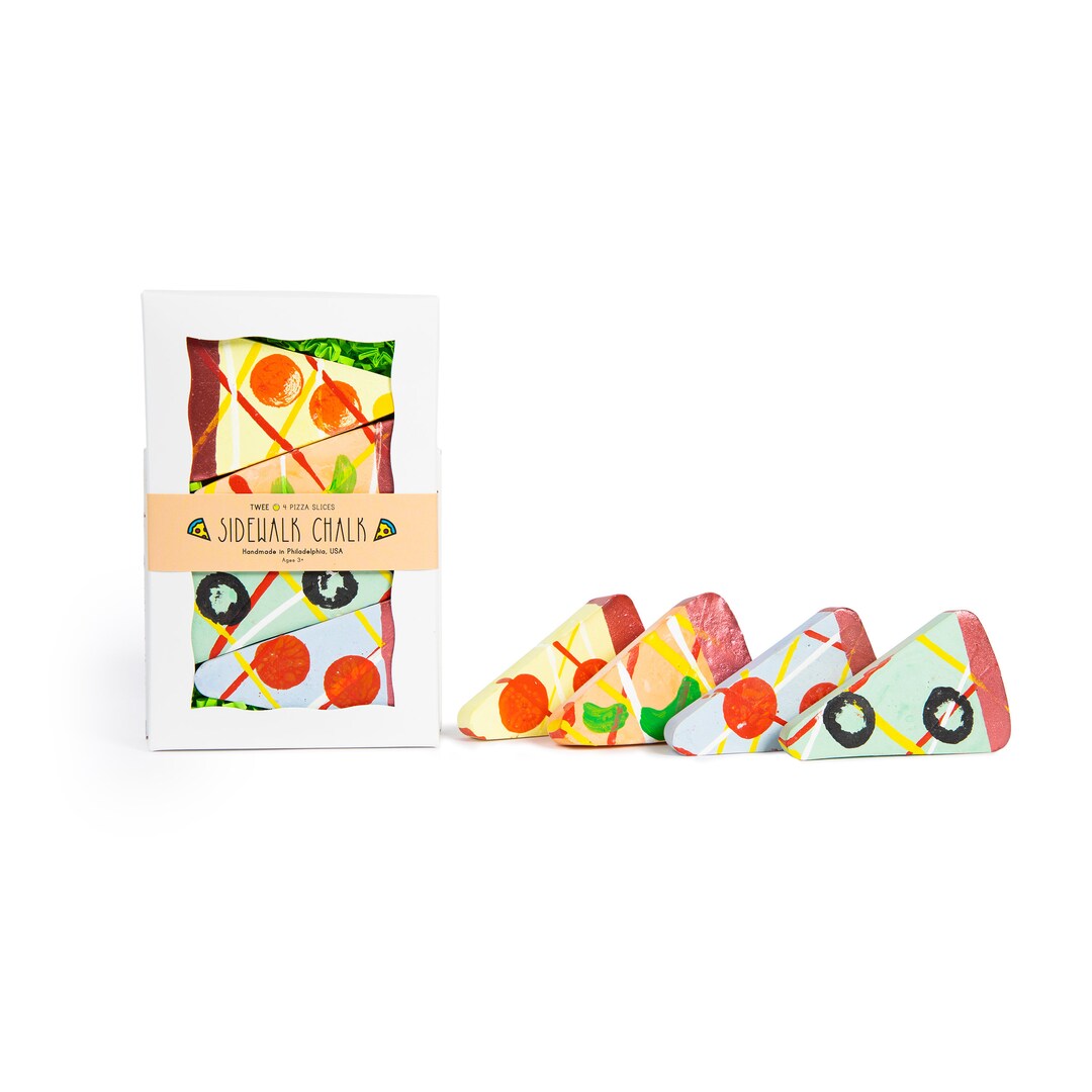 TWEE Pizza Sidewalk Chalk Pretend Play Kid Birthday Gift Spring Food ...