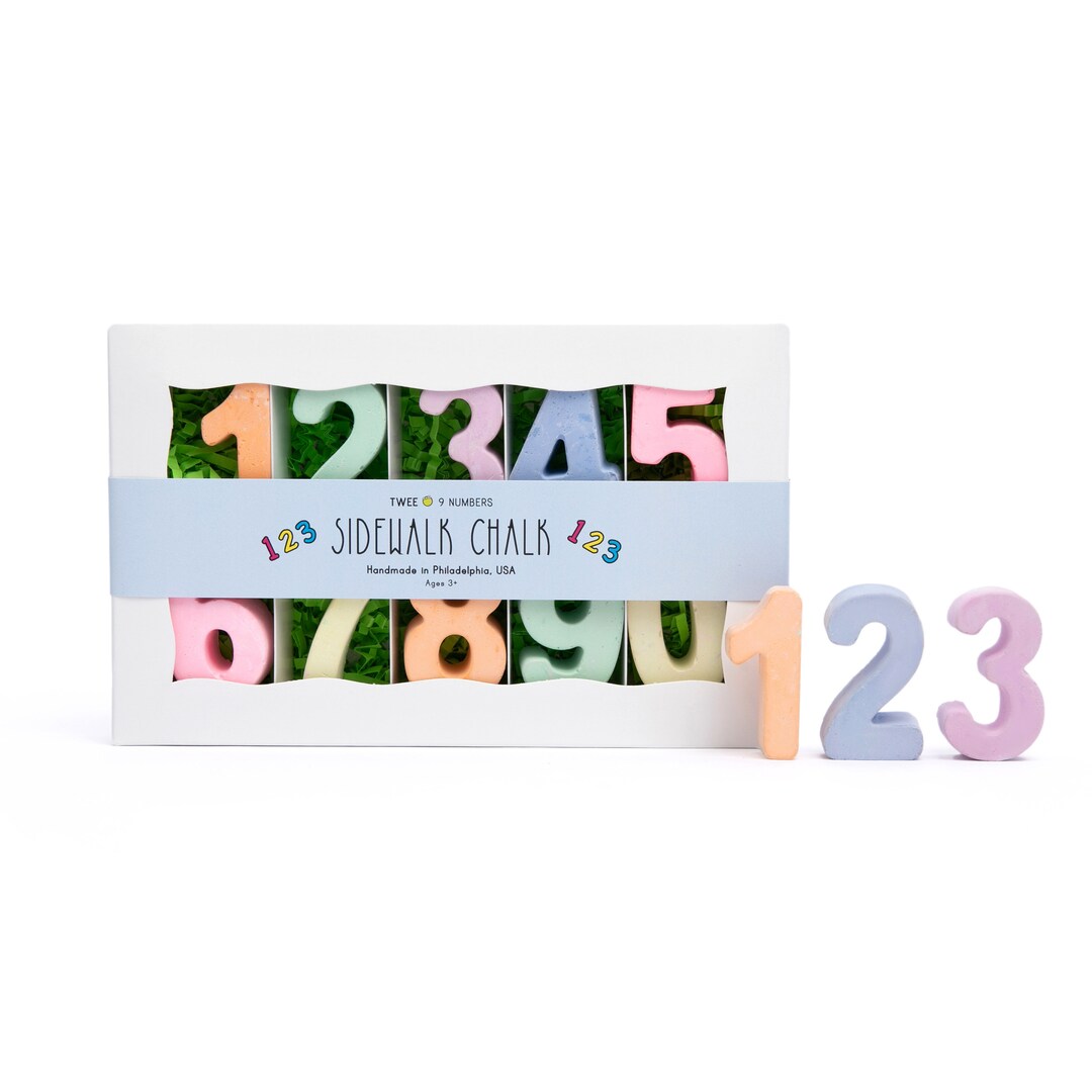 TWEE Number Sidewalk Chalk Learn Kid Gift Present Party Favor Basket ...