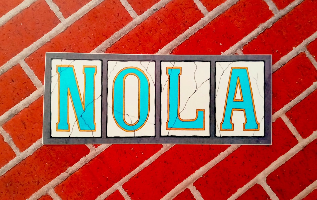 NOLA - New Orleans Street Tile Vinyl Sticker - UV Resistant and ...
