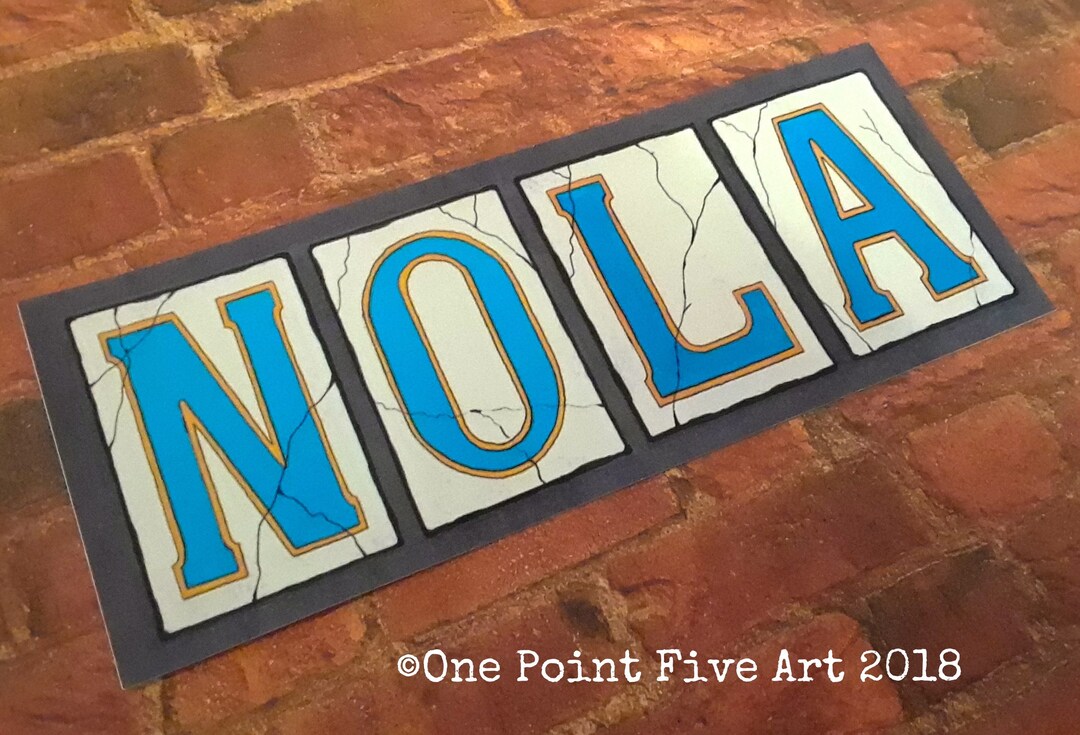 NOLA Street Tile VINYL Sticker - Classic New Orleans - Waterproof ...